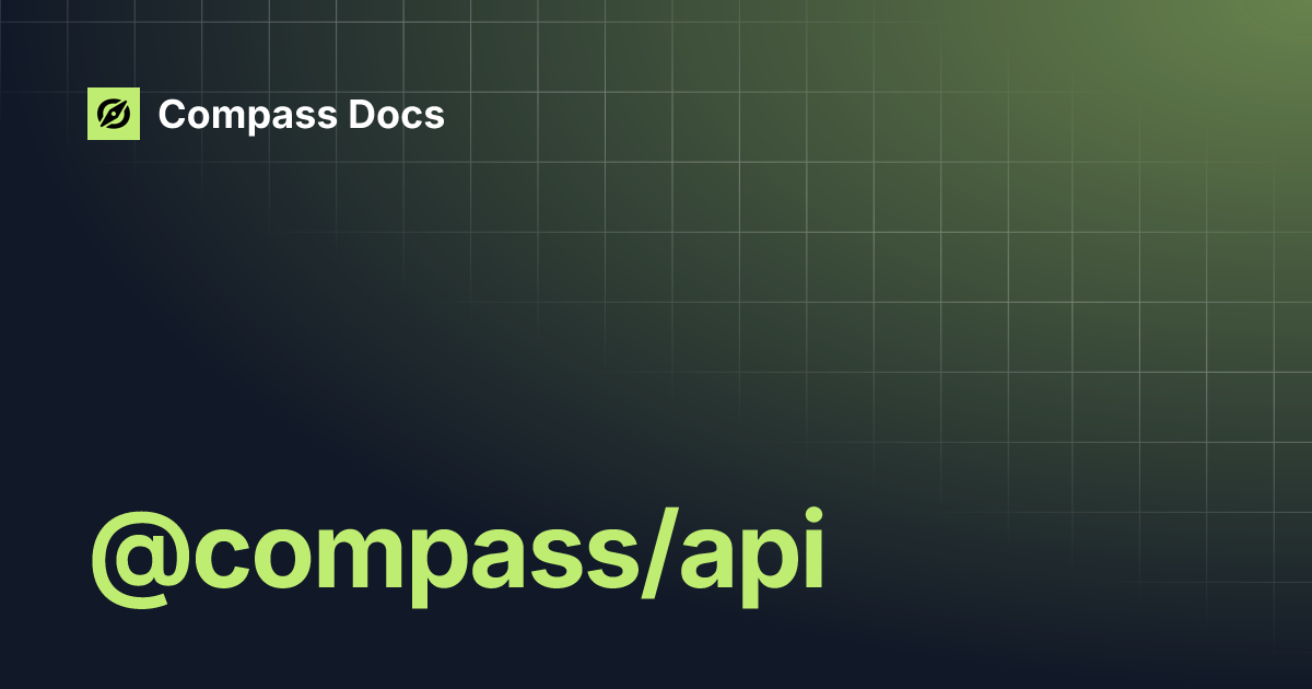 @compass/api | Compass Docs